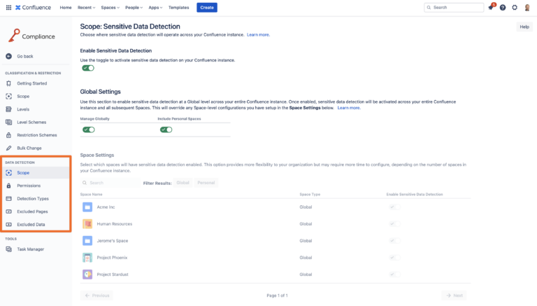 Introducing sensitive data detection in Confluence cloud - AppFox