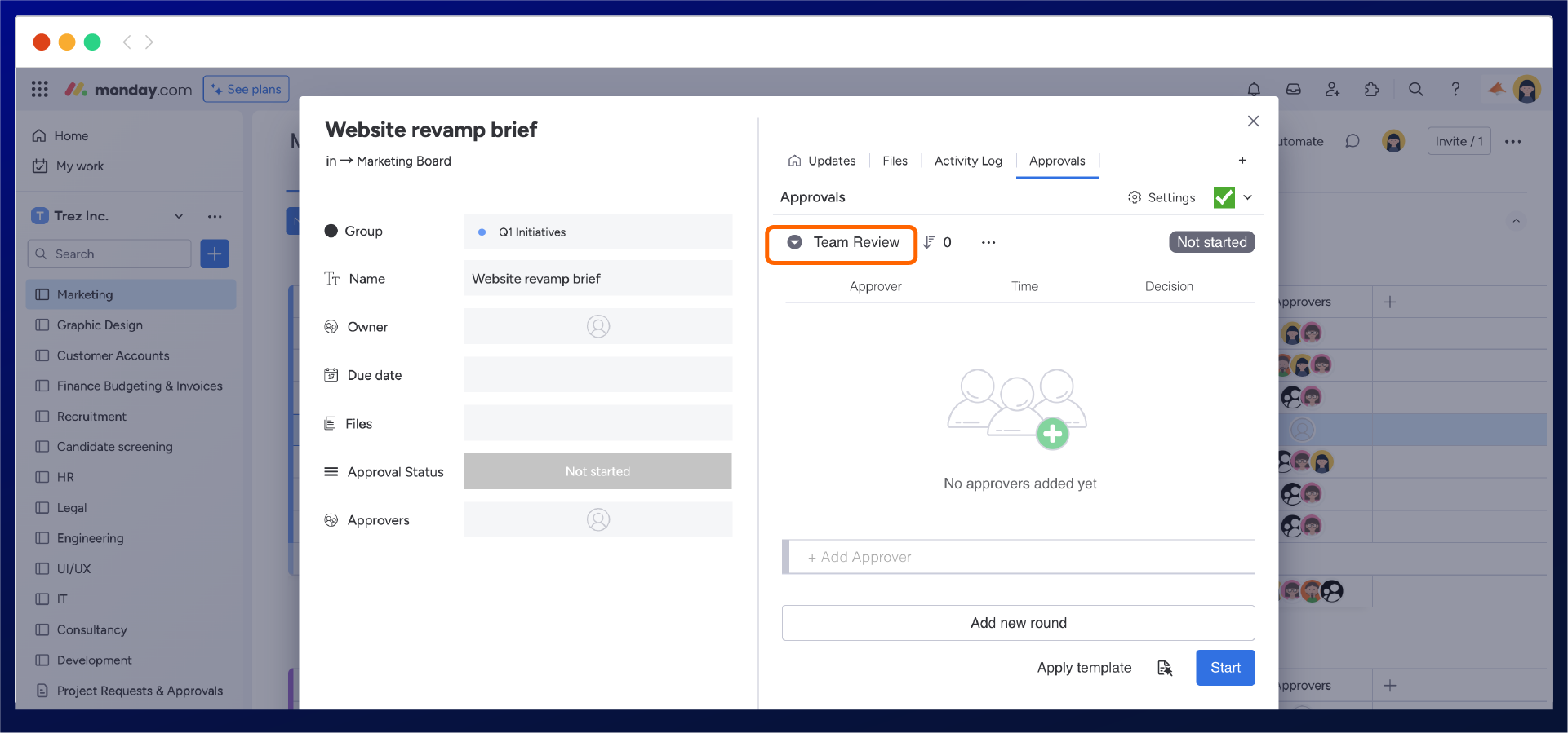 How to set up a single stage approval process in monday.com - AppFox